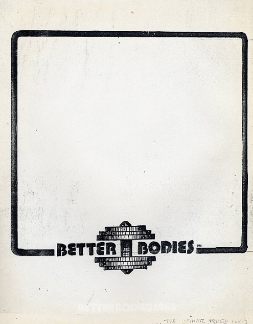 Original Sketch of the Better Bodies Logo | Better Bodies 1982